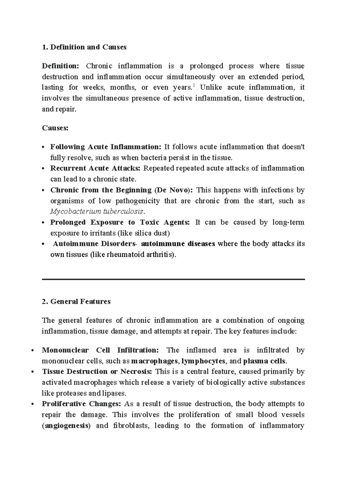 Chronic Inflammation Notes: Definition, Causes, and Pathophysiology ...