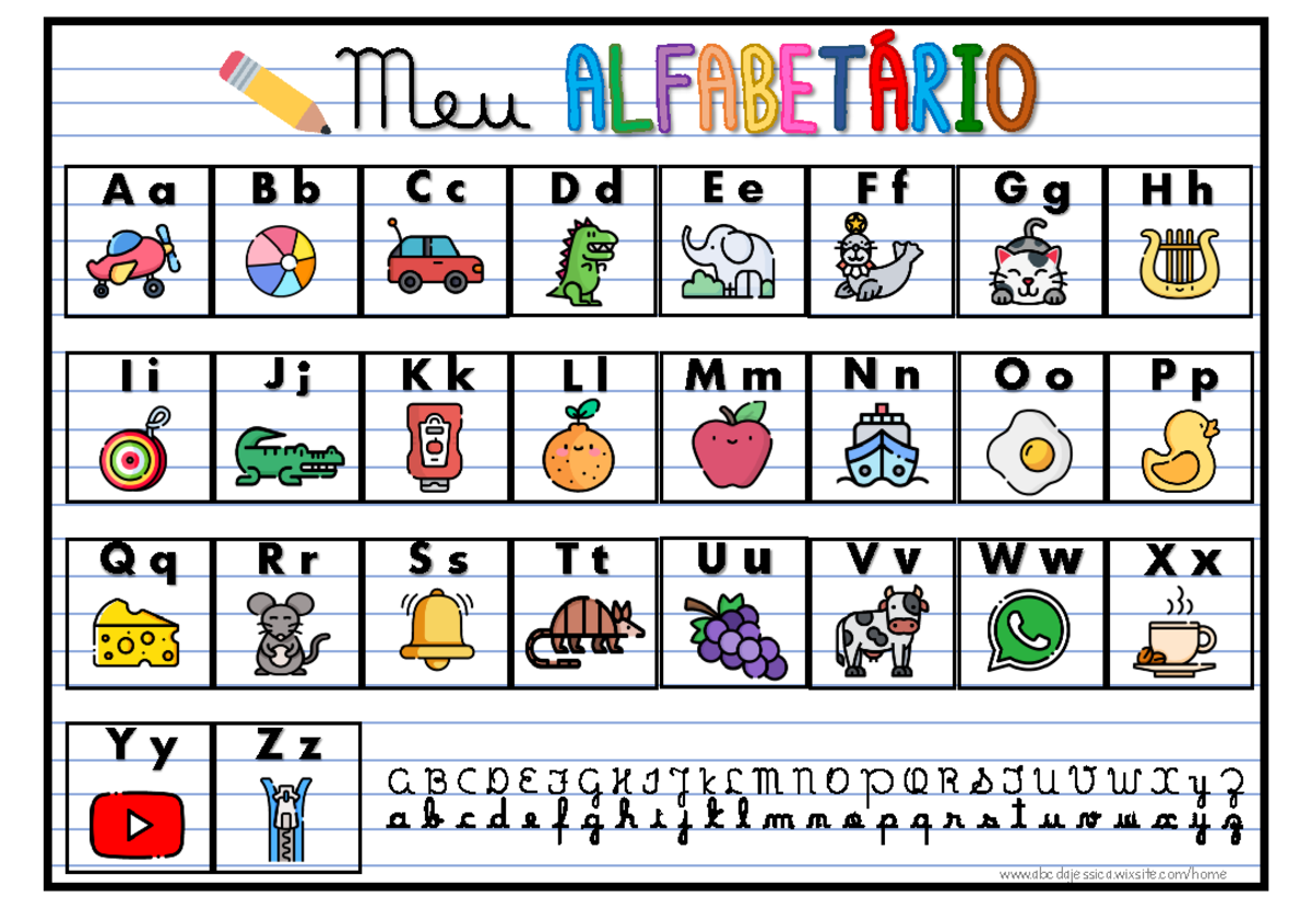 Alfabetário 2021 - ...... - Fonoaudioogia - Meu A a B b C c D d E e F f G g H h - Studocu