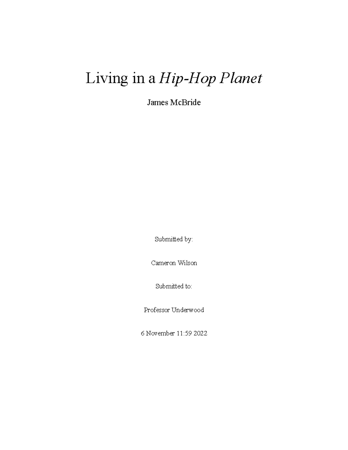 Hip Hop Planet Essay Analysis - ENG 101: Cultural Impact of Music - Studocu