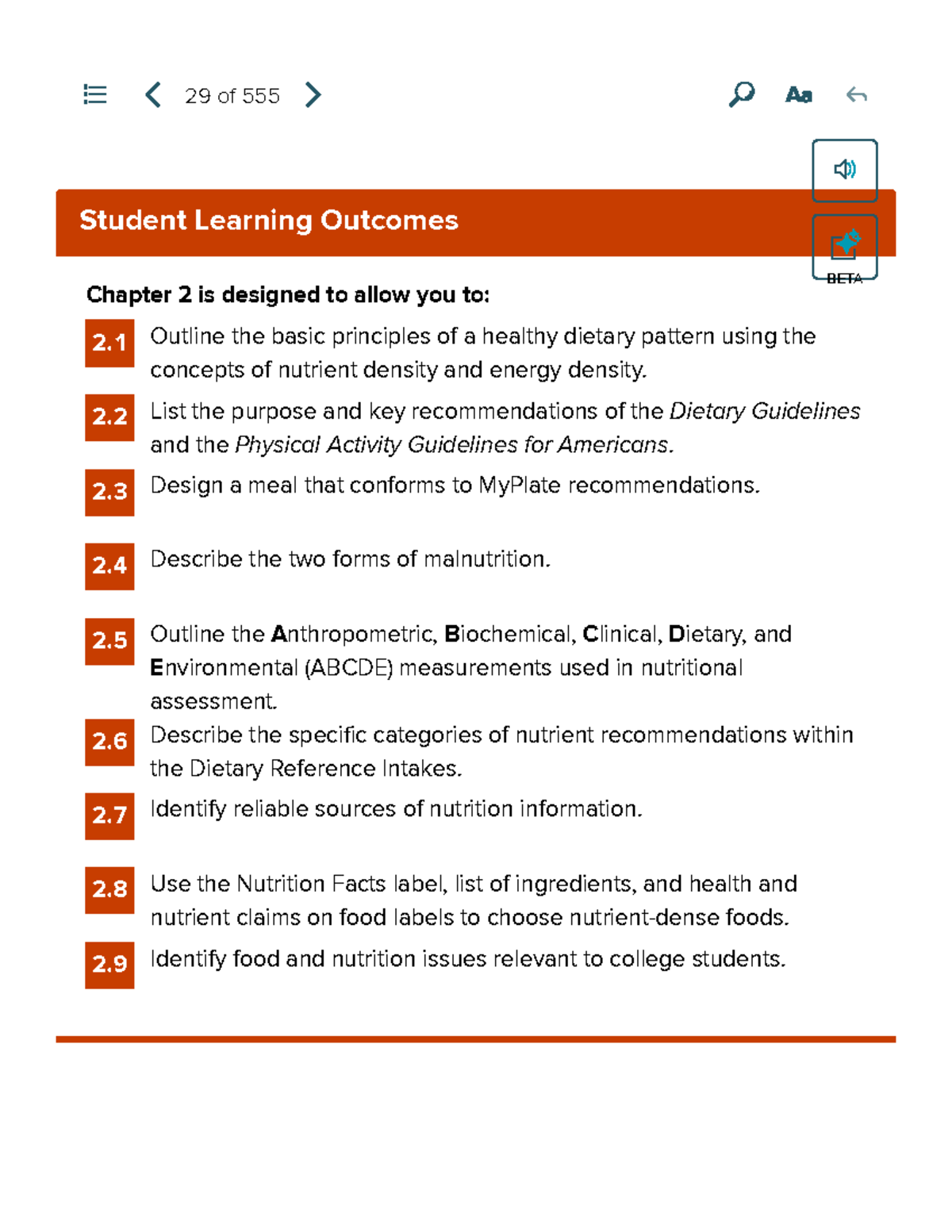 Student Learning Outcomes: Nutrition Assessment Guidelines - XX123 - Studocu