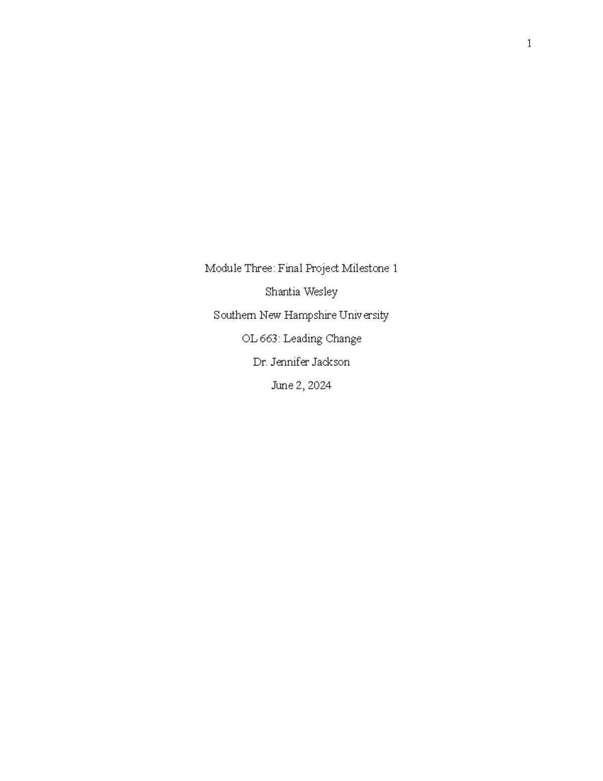 OL 663 - Module 3 - Final Project Milestone - Module Three: Final ...