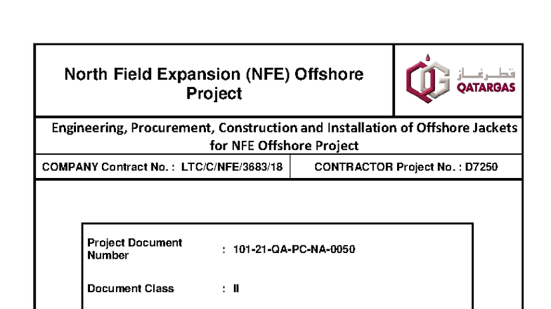 NFE Offshore Project: Phased Array Ultrasonic Testing Procedure for ...