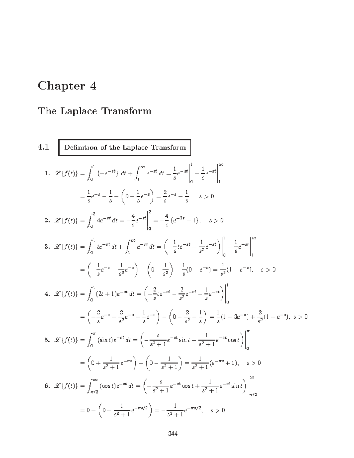 AEM4 - Chapter 4: The Laplace Transform Solutions - Studocu