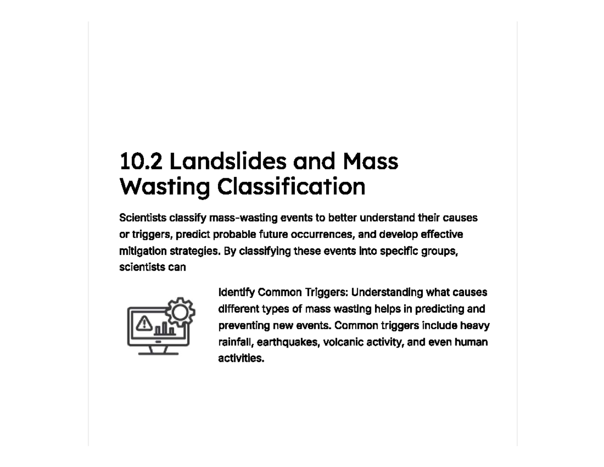 10.2 Landslides and Mass Wasting: Classification and Mitigation ...