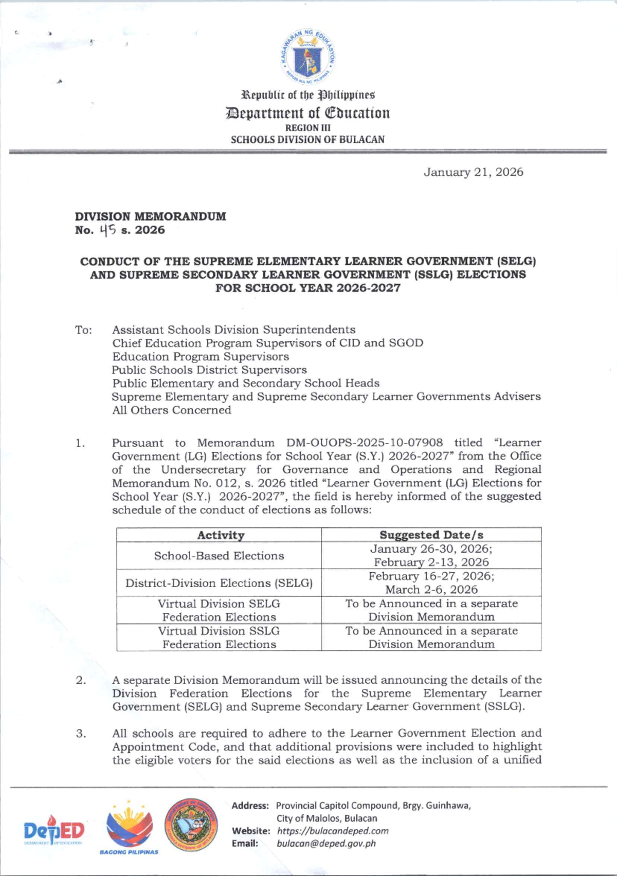 Division Memo: Job Order Tax Filing Guidelines - Studocu