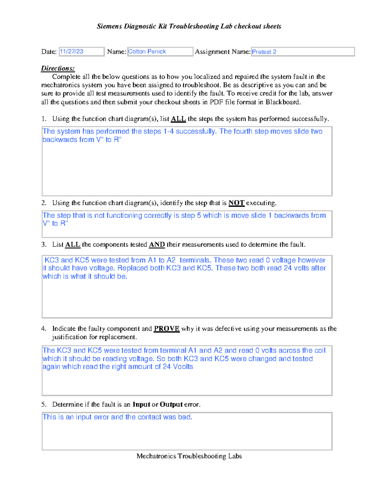 Siemens Diagnostic Kit Lab Checkout Troubleshooting Guide - Studocu