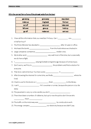 S1 Proofreading Exercises and Answers - There is no more than one ...