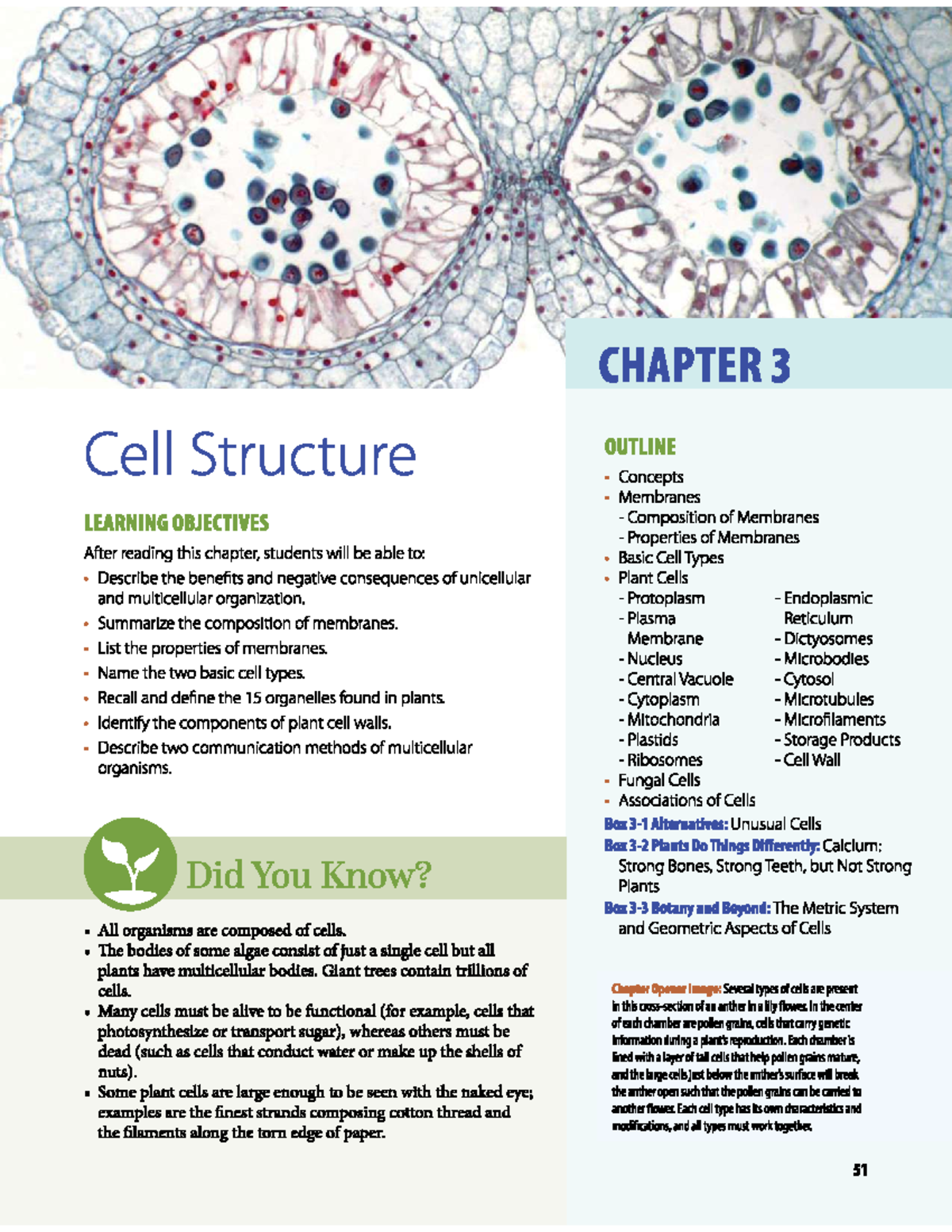 CHAPTER 3: Cell Structure Overview and Key Concepts - Studocu