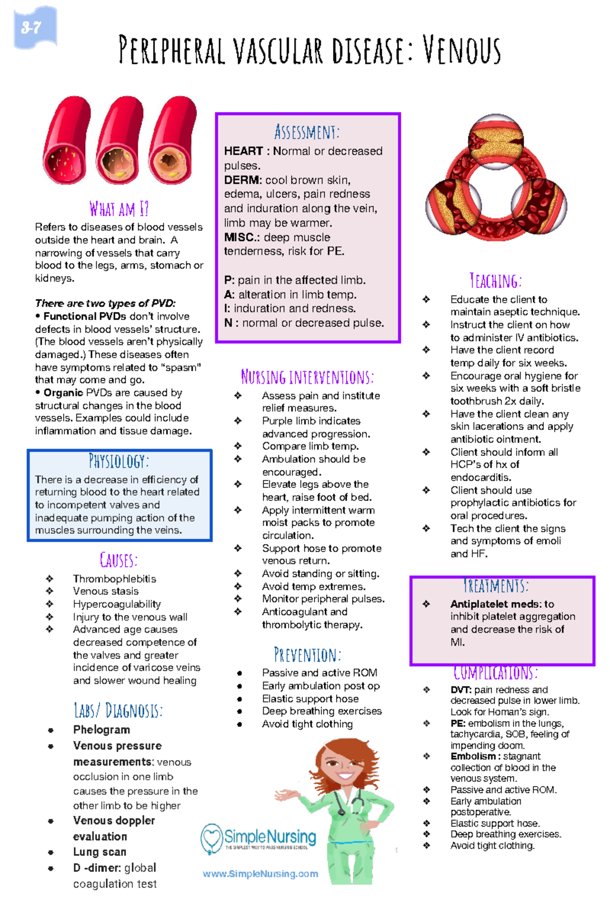 Peripheral Vascular Disease (PVD) - Venous Overview and Nursing Care ...