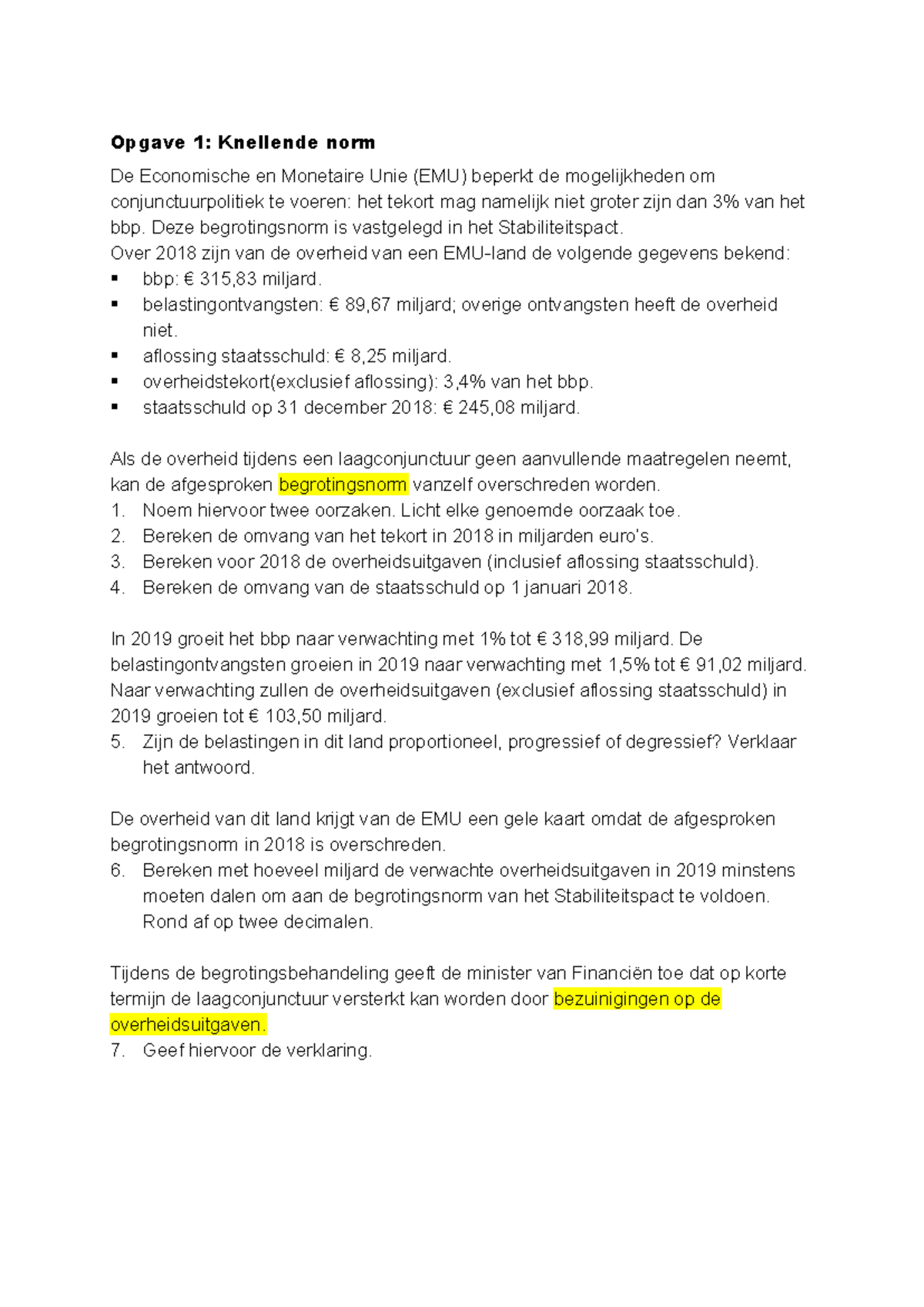 Toetsvragen Stabiliteits- en Groeipact (LWEO) - Economische Analyse ...