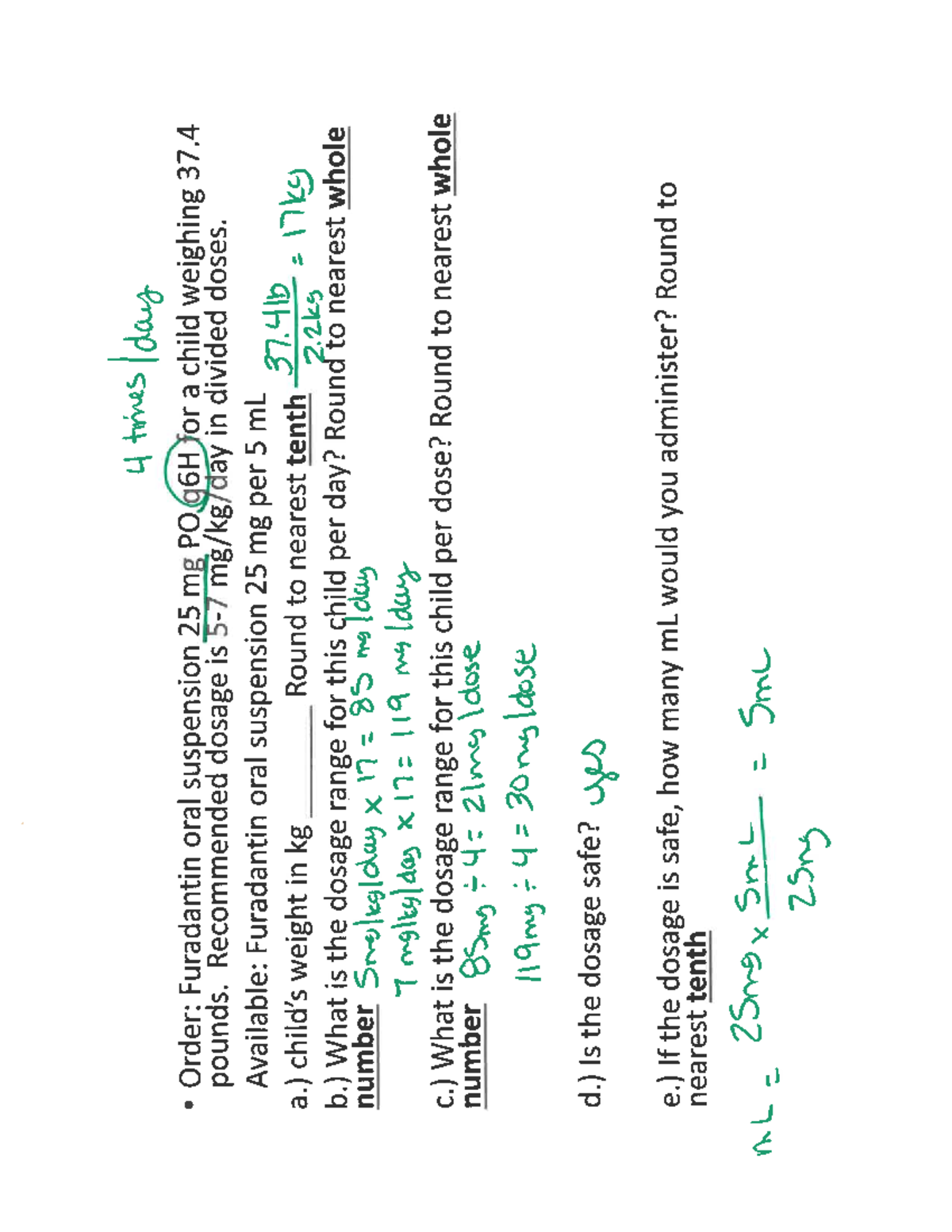 PEDS 113: Pediatric Pharmacology Dosage Calculations and Safety - Studocu