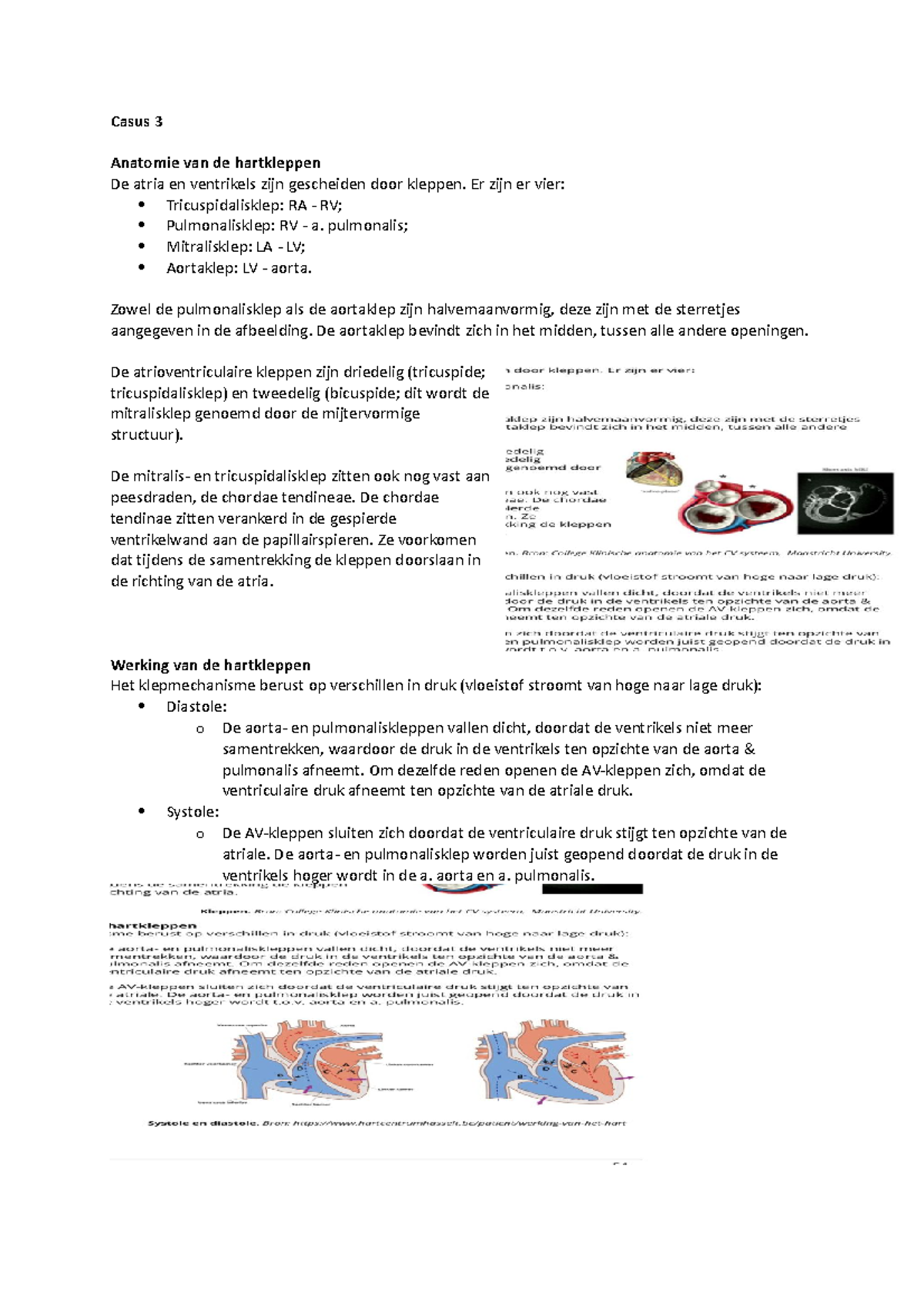 Hartkleppen en Hun Functie: Casus 3 - Anatomie en Pathologie - Studeersnel