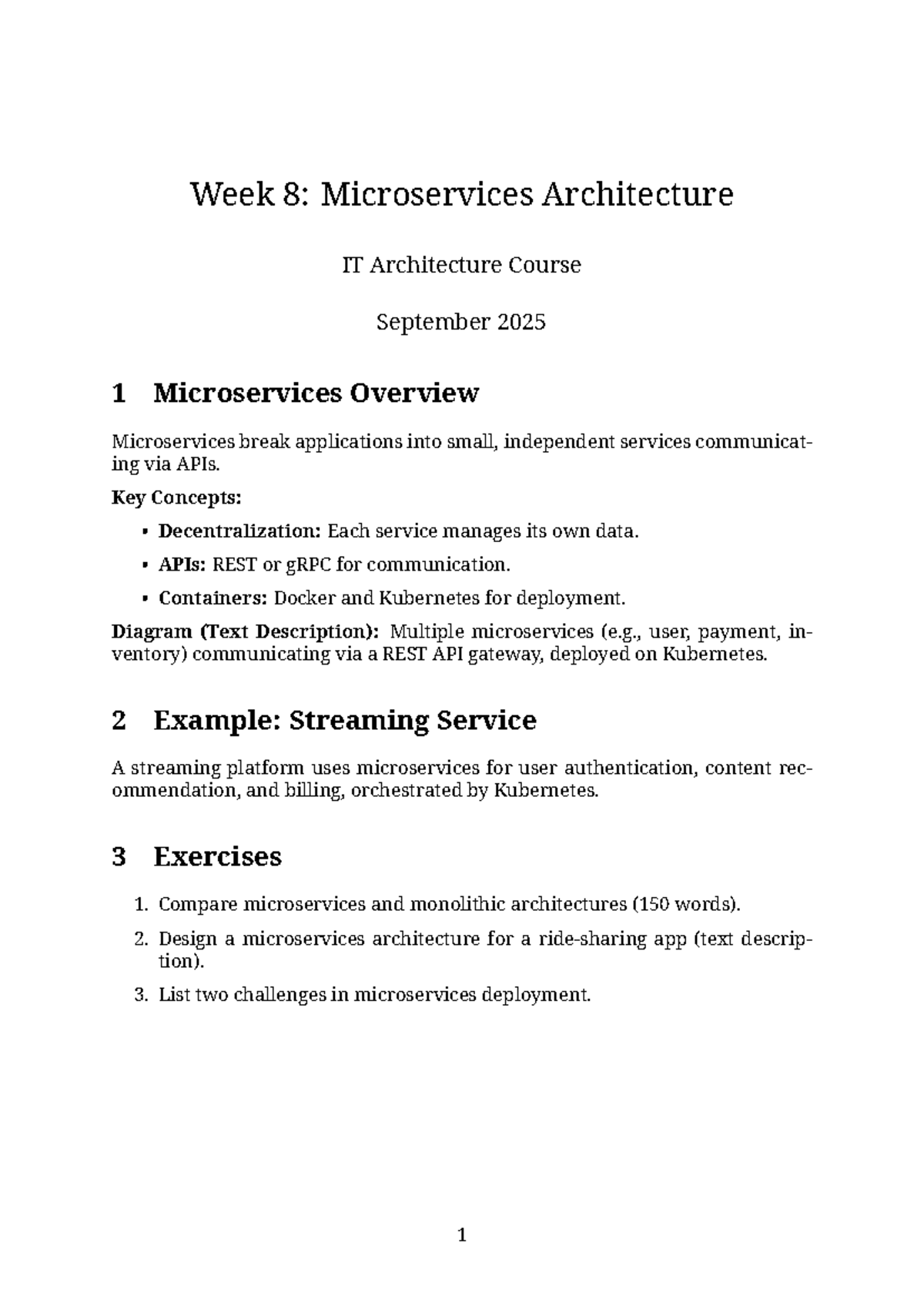 WEEK 8: Microservices Architecture Overview - INF2010S - Studocu