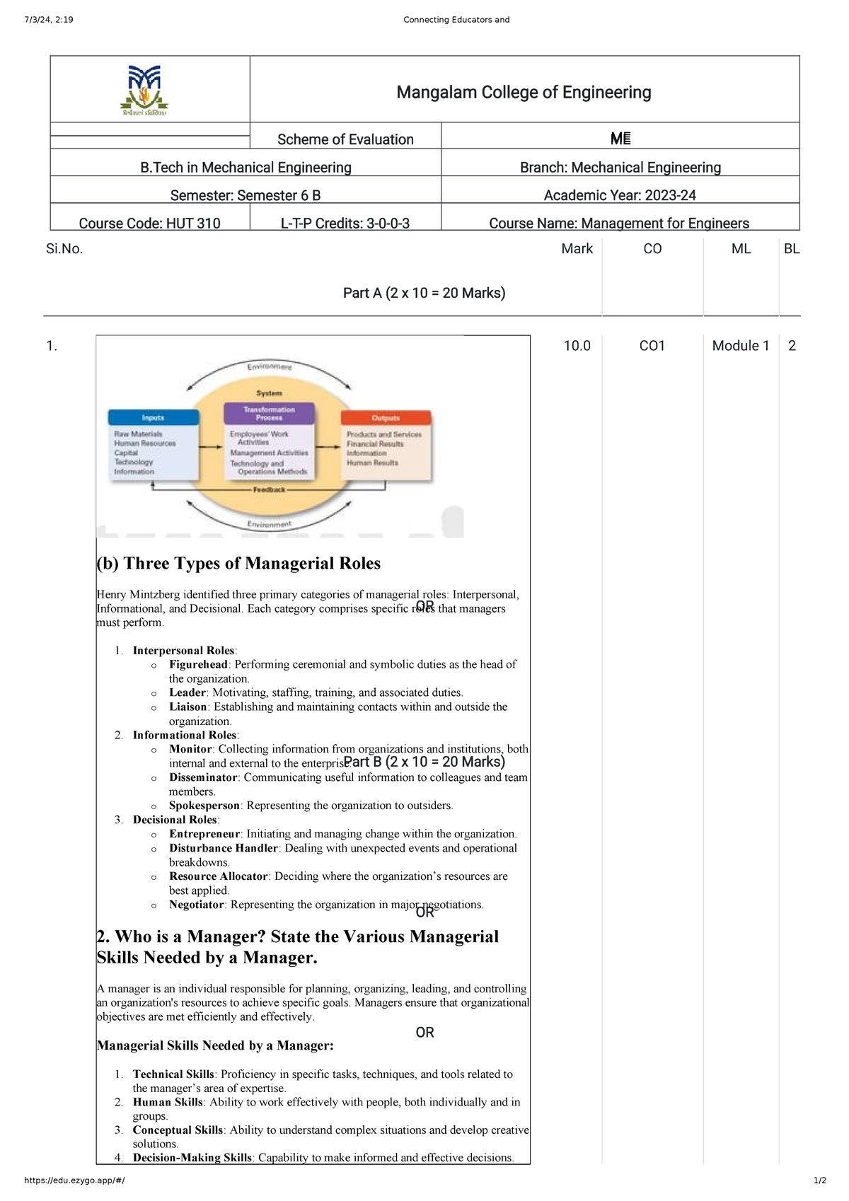MFE series 1 scheme - PM Learners edu.ezygo/#/ 1 / ME Si. Mark CO ML BL ...