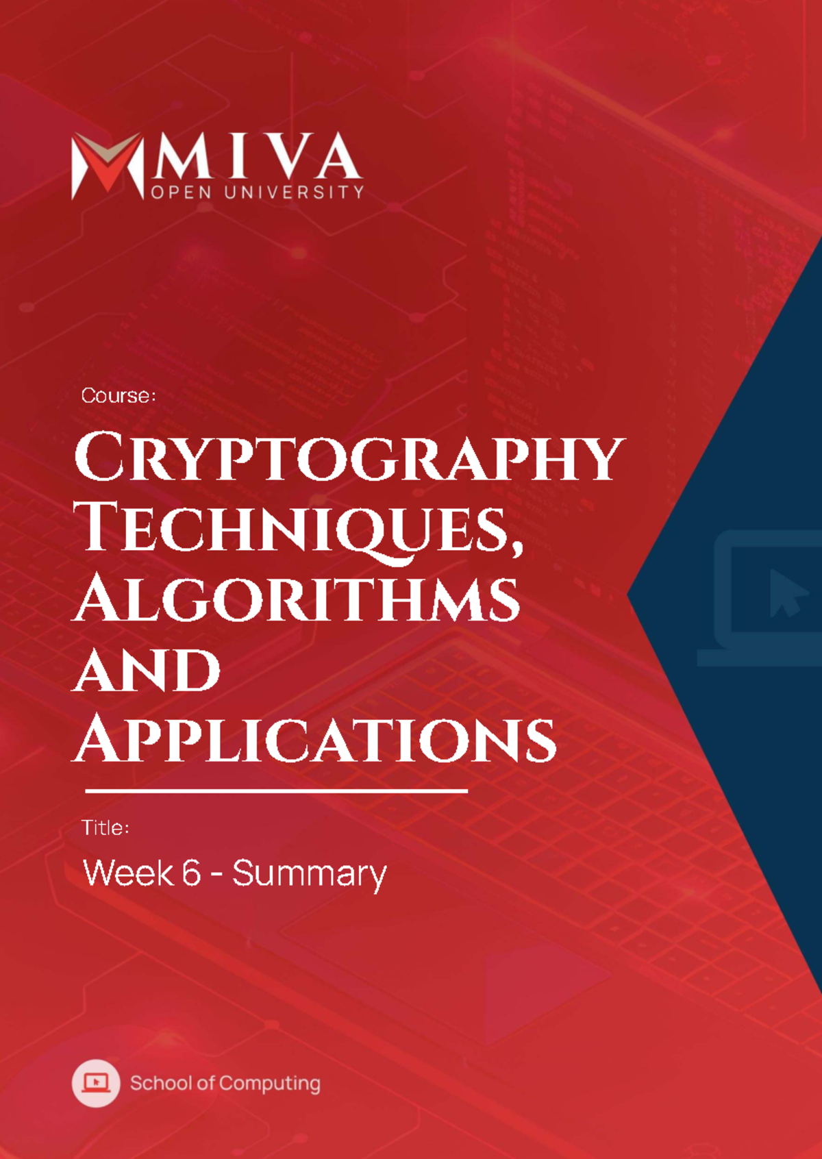 Cryptography Techniques (46710): Week 6 Summary on Primality Testing ...