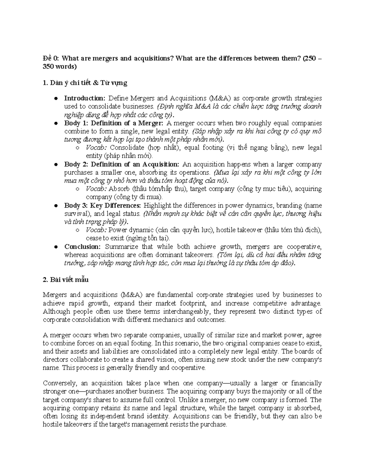Mock Test - TATM 1.4: Mergers & Acquisitions Insights and Analysis ...