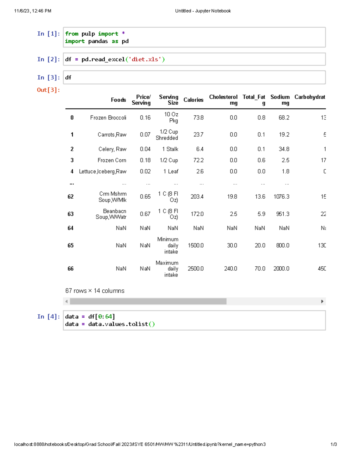 HW 11 - homework number 11 - 11/6/23, 12:46 PM Untitled - Jupyter ...
