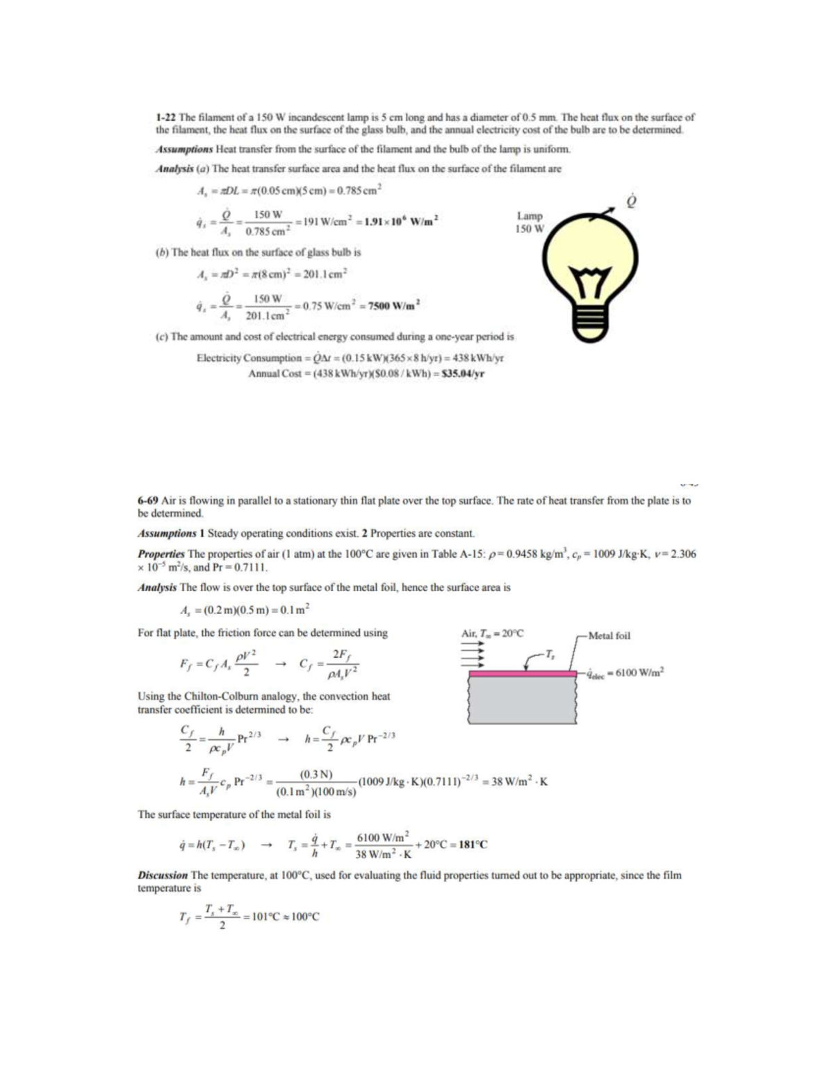 Heat Transfer Analysis of a 150 W Incandescent Lamp and Flat Plate ...