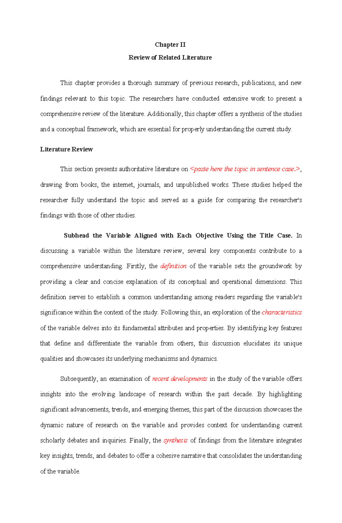 Chapter II & III: Review of Literature and Research Methodology - Studocu