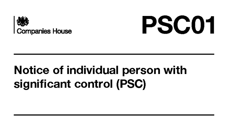 PSC01 V3 - Notice of Individual Person with Significant Control Form ...