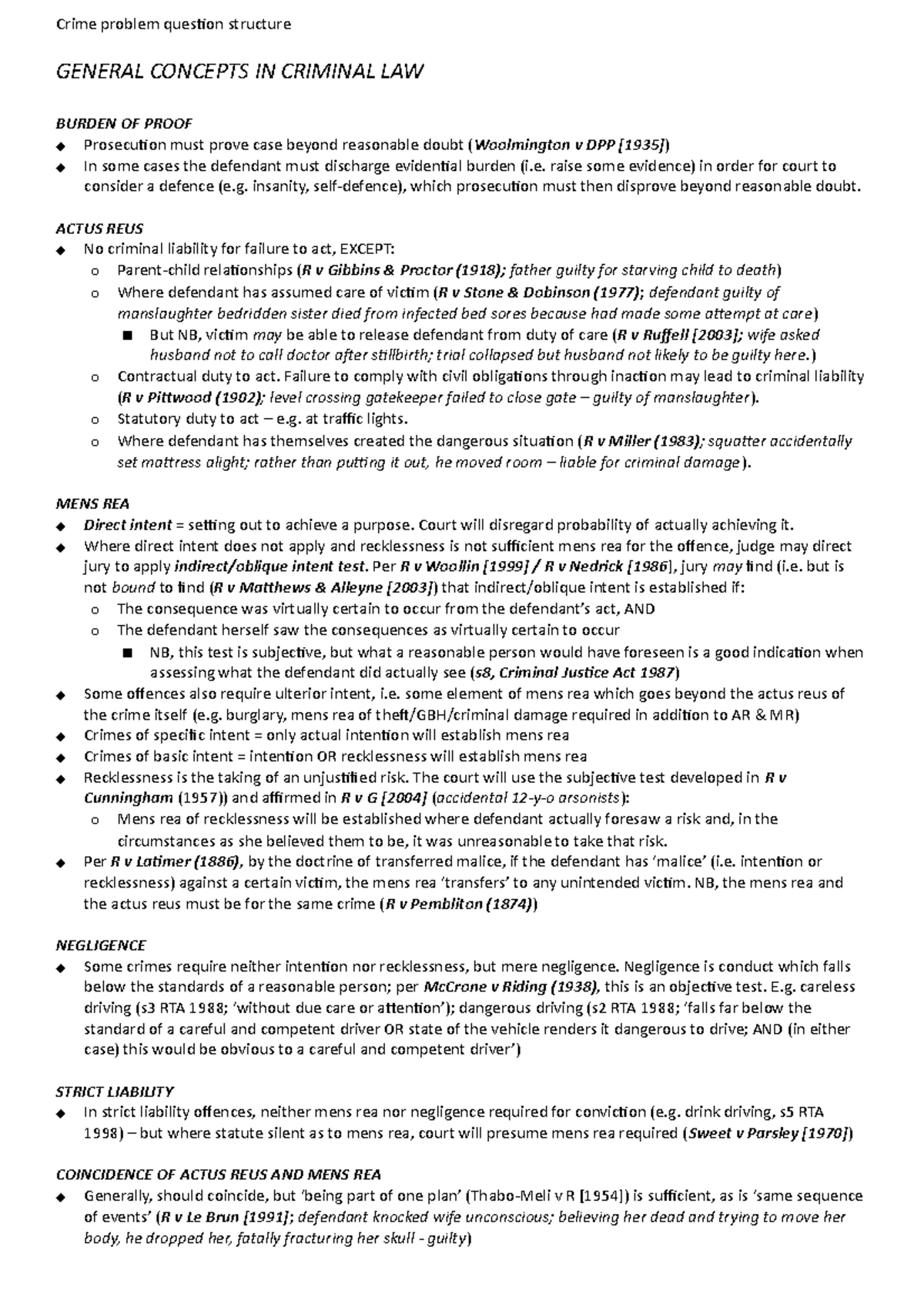 Drug Offences Chart: Misuse of Drugs Act 1971 Overview and Case Law ...