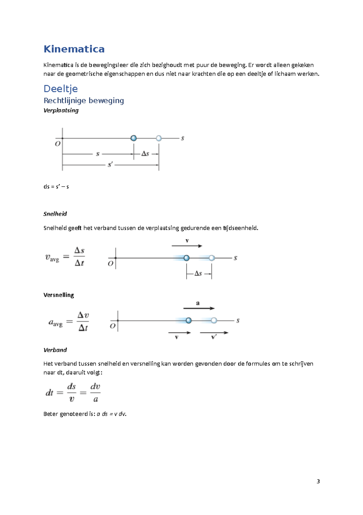 Kinematica Samenvatting - Hibbeler - Hoofdstukken en Formules - Studeersnel