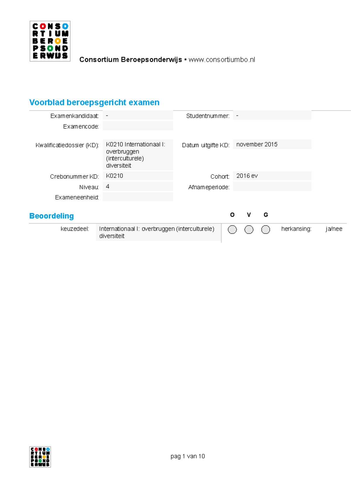 Examen K0210 Internationaal I: Overbruggen van Interculturele Diversiteit - Studeersnel