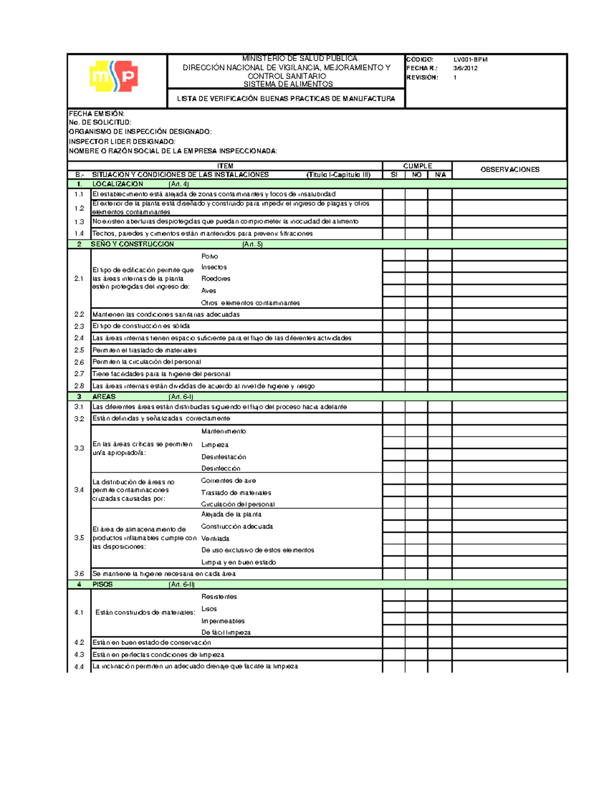 Check-list-bpm-ministerio-de-salud compress - LV001-BPM 3/6/ 1 B ...
