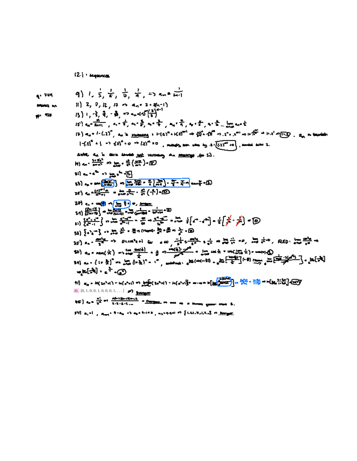General Sequences HW - 12 sequences g 749 9 1 5 I I I an I lil 2 7 12 ...