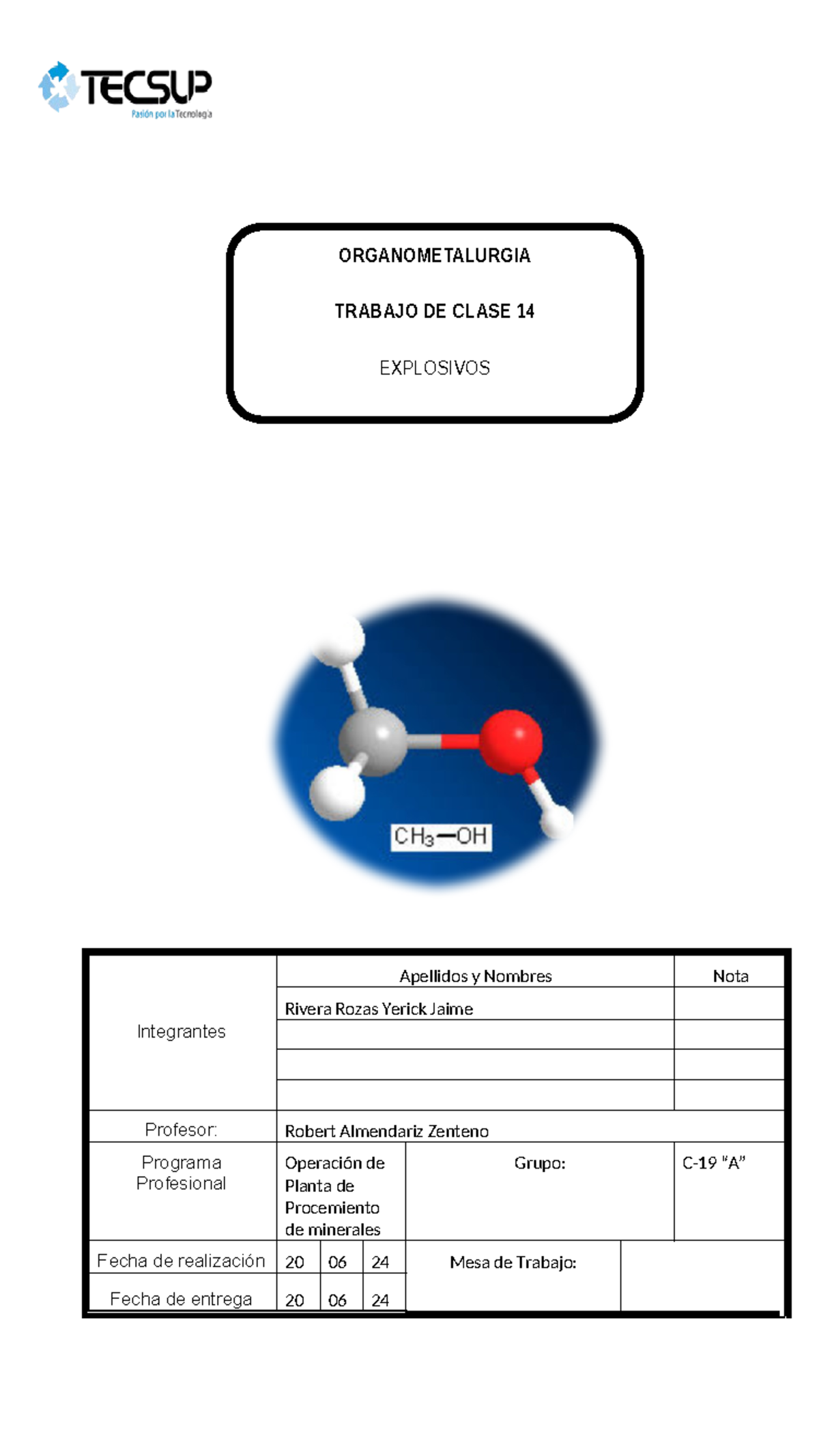 explosivos 1234 - Integrantes Apellidos y Nombres Nota Rivera Rozas ...