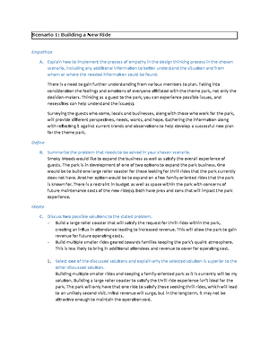 D428 Design Thinking for Business Review r WGU - D428 Design Thinking ...
