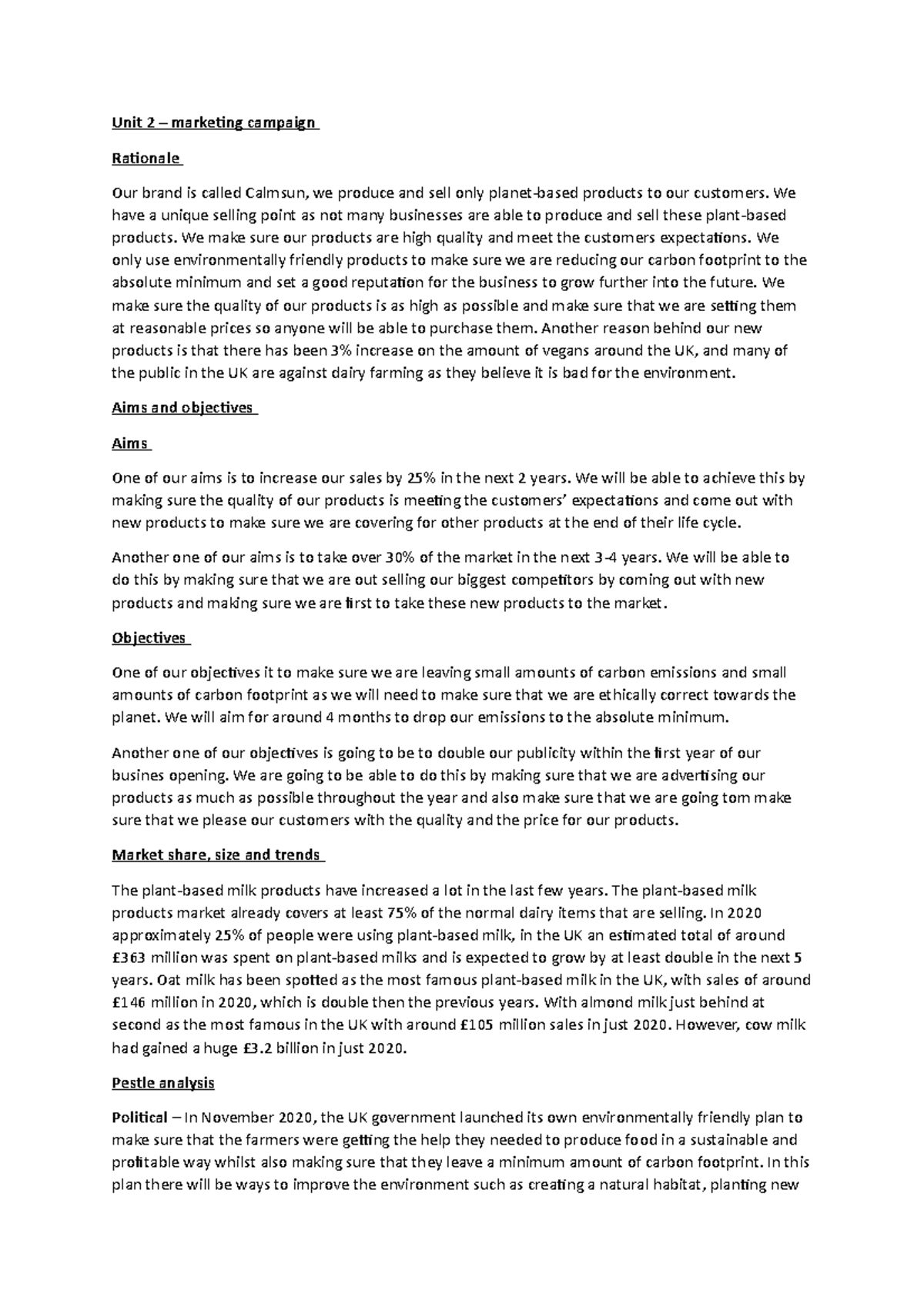 MOCK 2 - UNIT 2 - Marketing Campaign Development and Strategy Guide ...