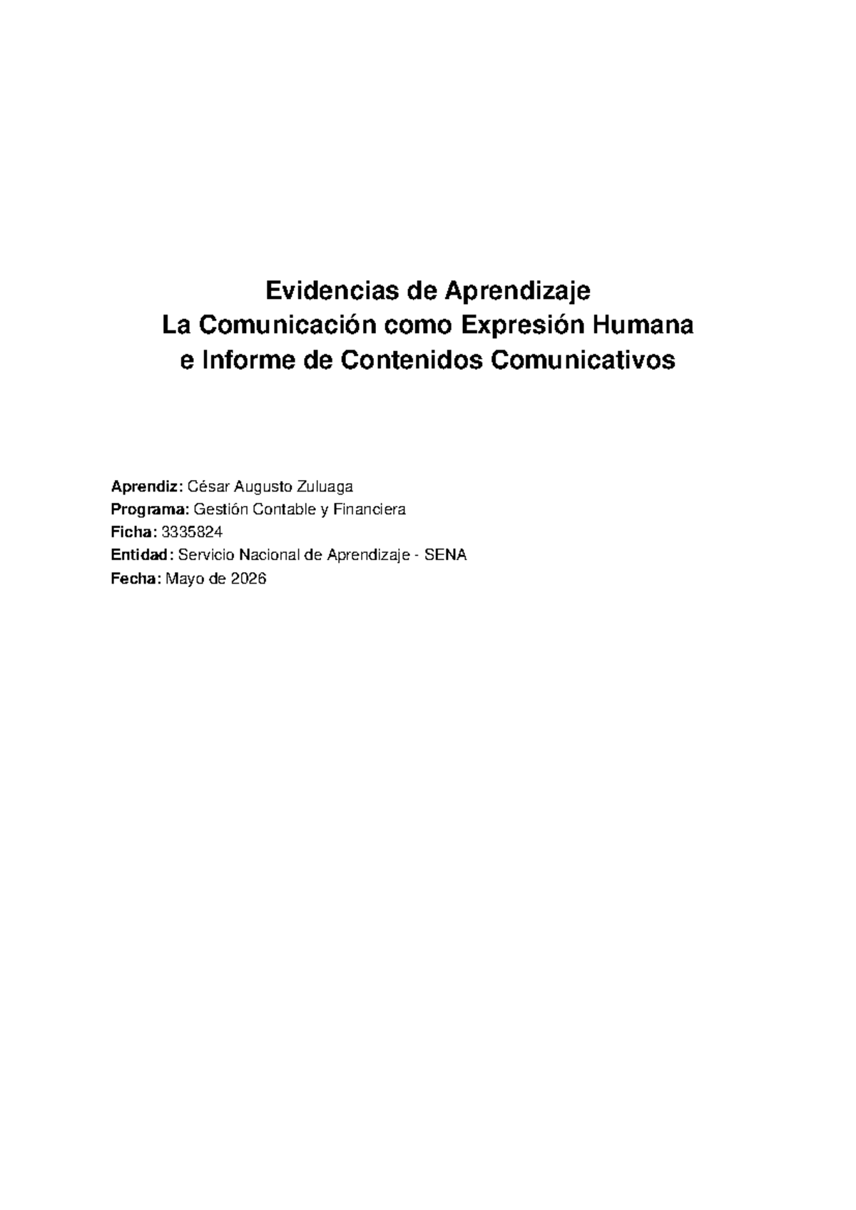 Informe sobre Comunicación Asertiva en el Entorno Laboral - GCF 2026 ...