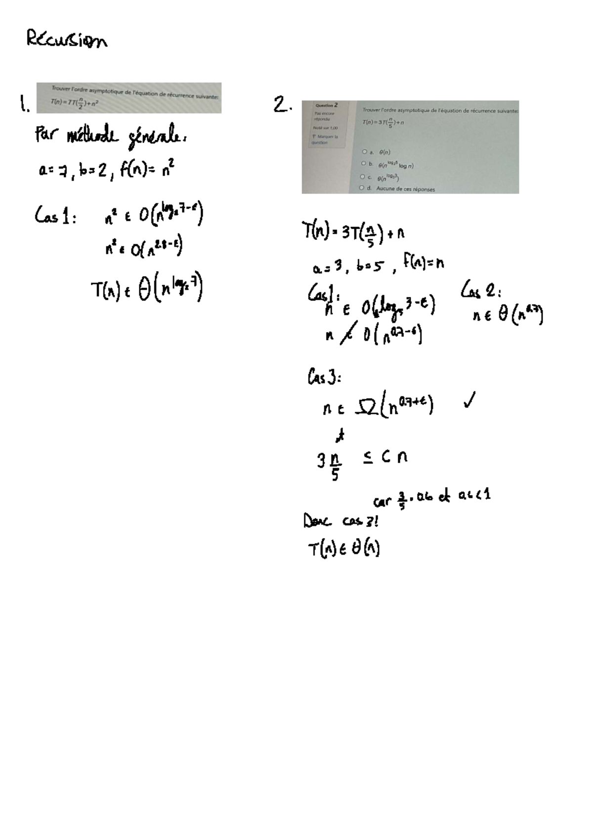Récursion et Algorithmes DSA - Exos Pratiques - Studocu