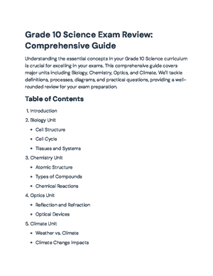 Science - Academic - Grade: 10 - High School - Canada - Studocu