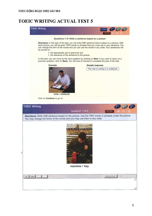 Toeic Writing Actual TEST 4 - LC 3001 - TOEIC WRITING ACTUAL TEST ...