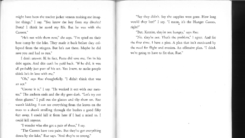 Hunger Games Part 2: Tracker Jacker Venom Insights - Studocu