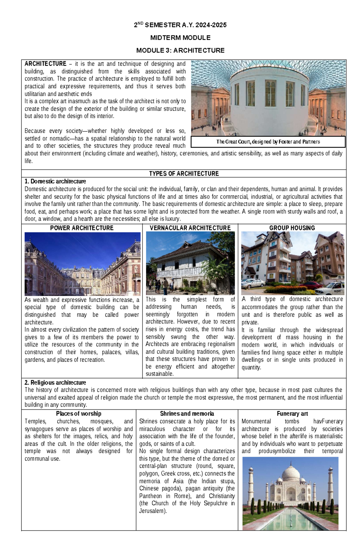 Midterm Module-3 Architecture (1) - 2 ND SEMESTER A. 2024- MIDTERM ...