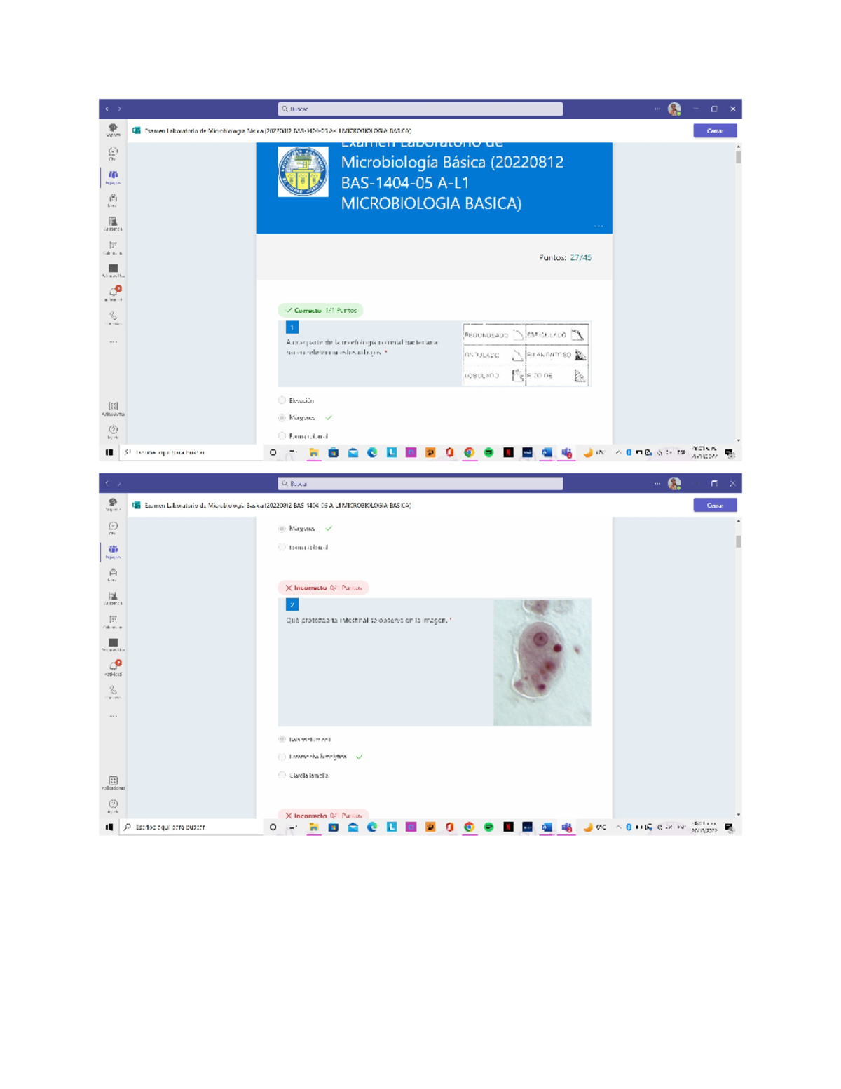 Examen final LAB Micro respuestas - a Buscar x Examen Laboratorio de Microbiología Básica ...
