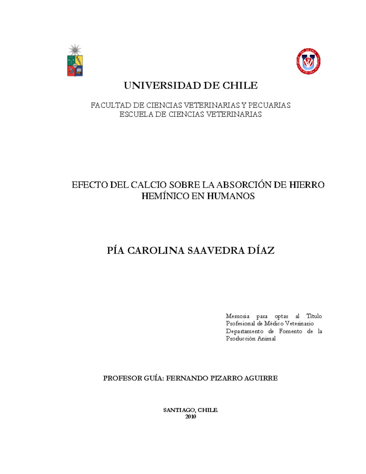 Efecto del calcio sobre la absorción de hierro en el organismo y la ...