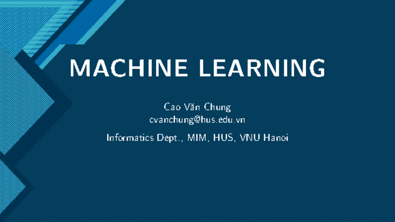 MACHINE LEARNING (MIM) - Dimensionality Reduction & PCA Overview - Studocu