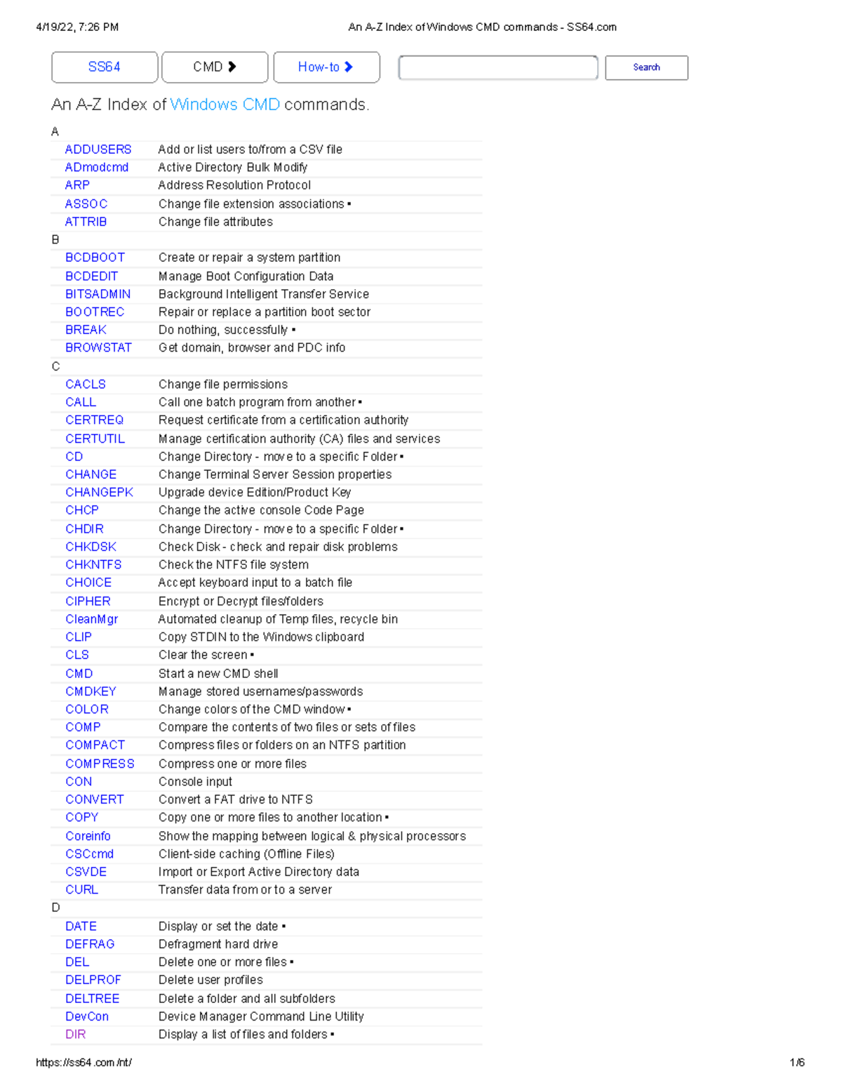 A-Z Guide to Windows CMD Commands: An Essential Reference - Studocu