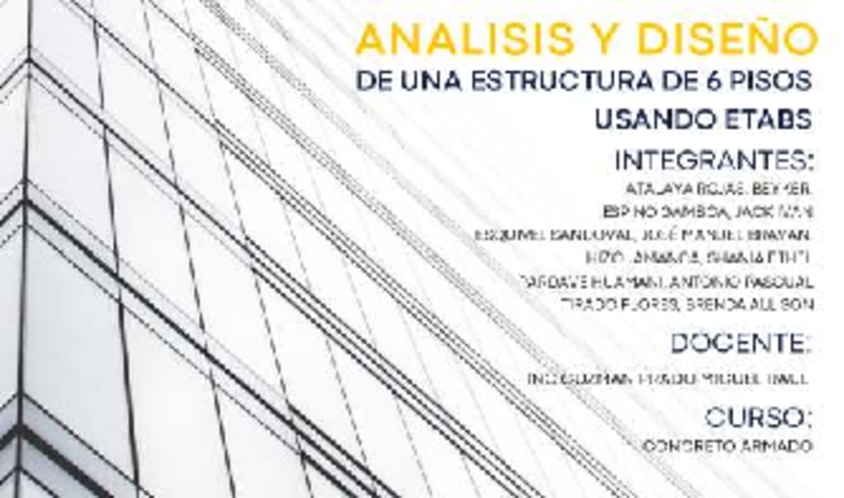 PPT Concreto Armado Etabs Corregido 2 - ANALISIS Y DISEÑO DE UNA ESTRUCTURA DE 6 PISOS USANDO ...