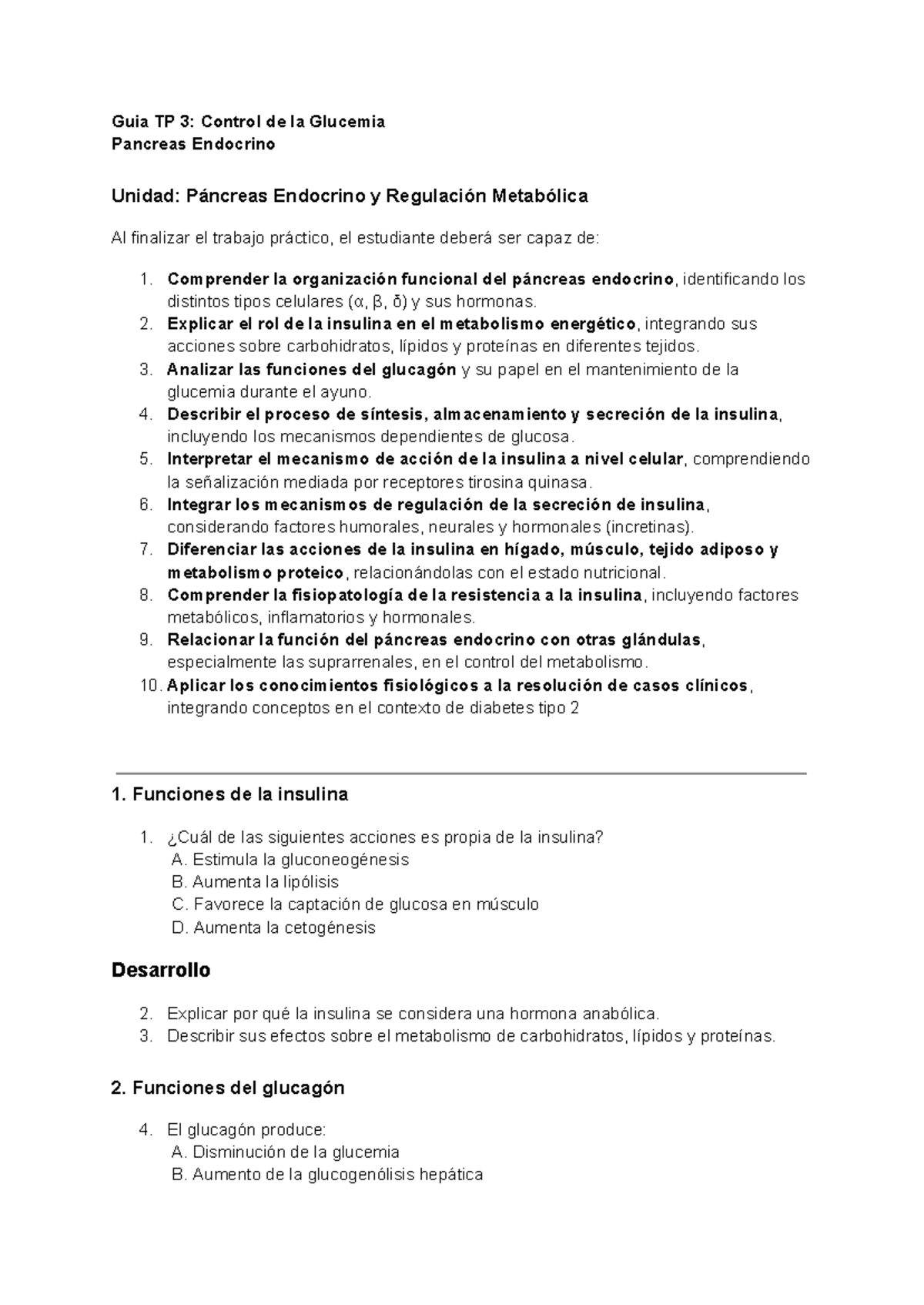 Guía TP 3: Control de la Glucemia y Funciones del Páncreas Endocrino ...