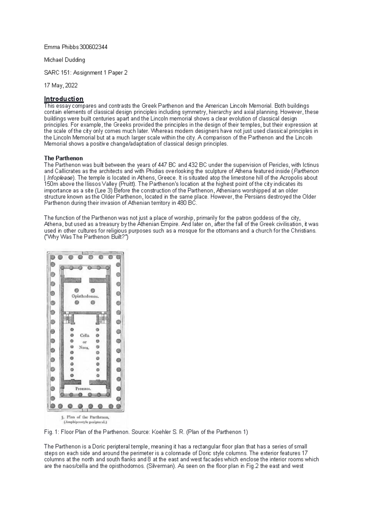 SARC151 A1P2 300602344 - Emma Phibbs 300602344 Michael Dudding SARC 151 ...