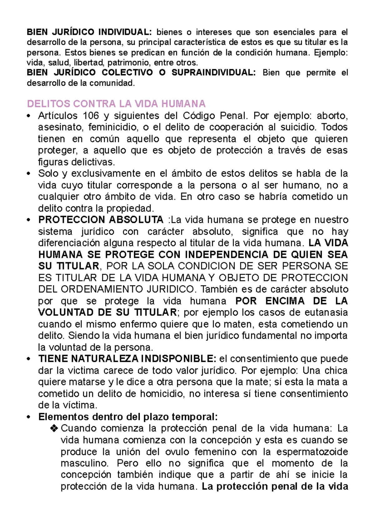 BIEN Jurídico Individual - BIEN INDIVIDUAL: bienes o intereses que son ...