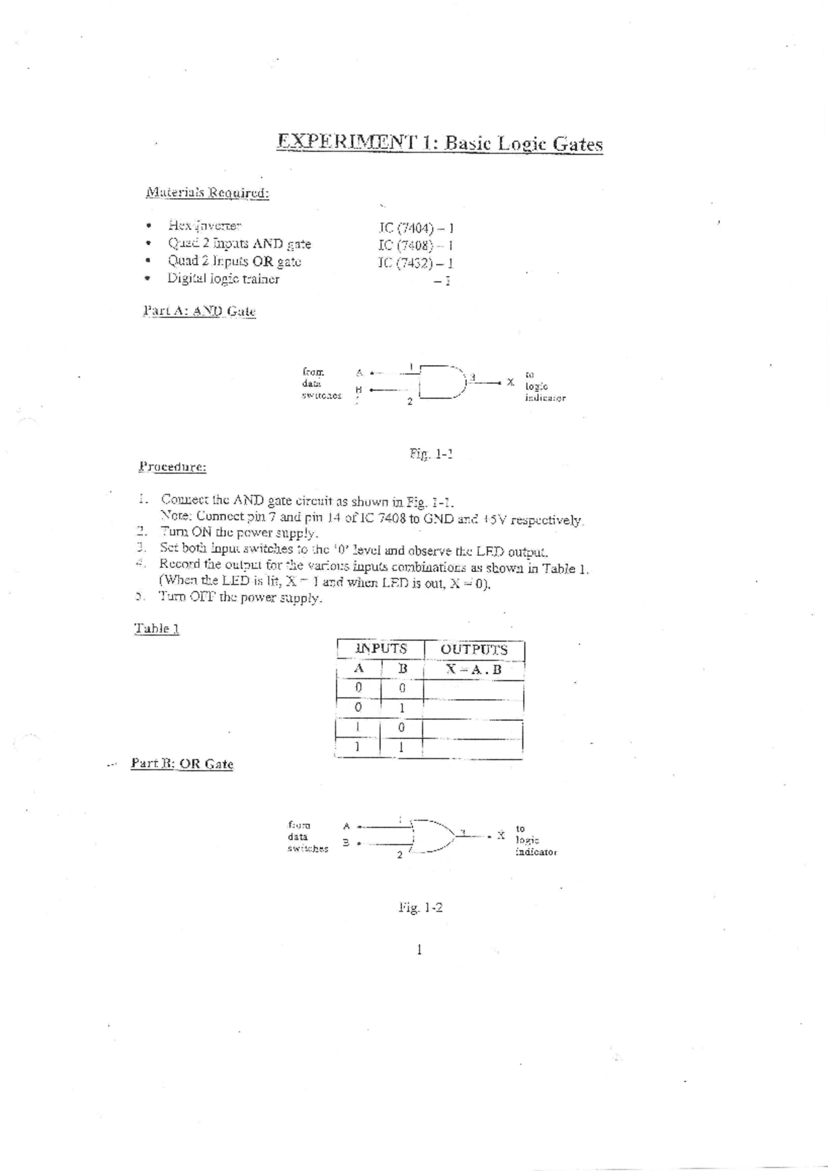 PHY340 Lab Manual - Logic Gates Experiments and Procedures - Studocu