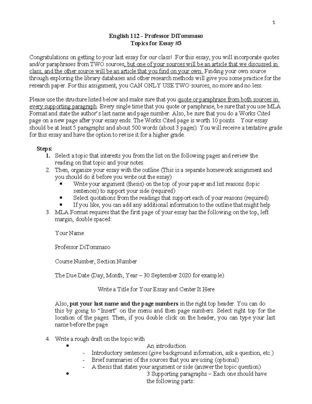 English 112 Essay 3 Topics: Exploring U.S. Immigration Issues - Studocu