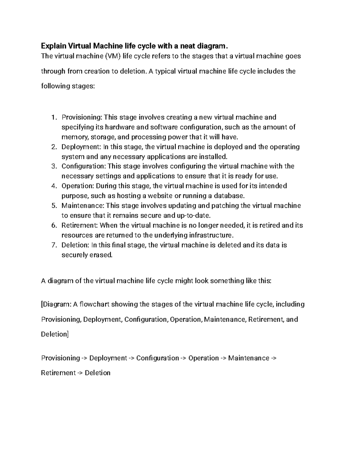 Virtual Machine Life Cycle Explained: Stages & Diagrams for CS101 - Studocu