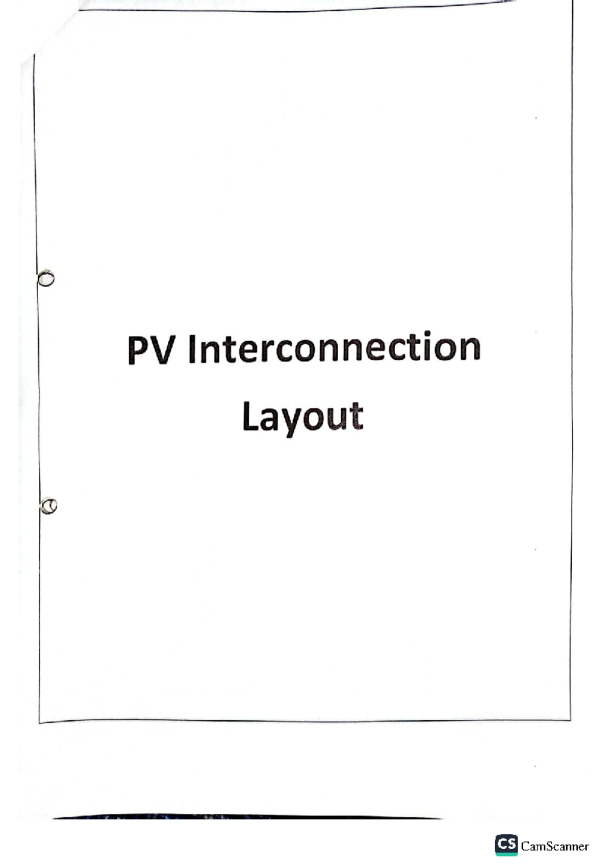 PV Interconnection Layout CS - 373.38 kWp Solar Power Plant - Studocu